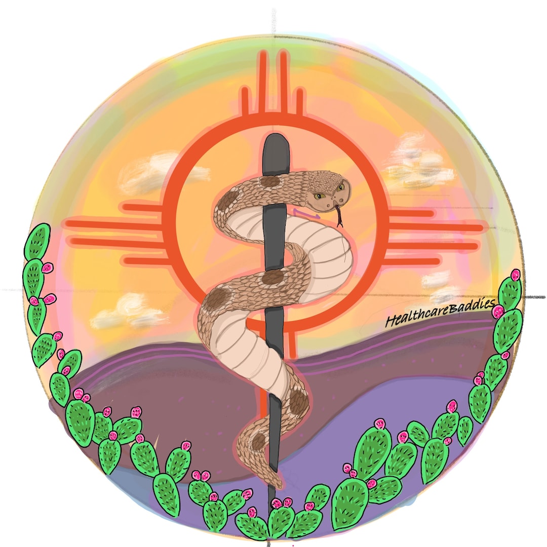 Rattle Snake Rod of Asclepius Southwest Healthcare - Etsy
