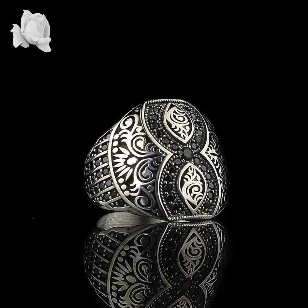 Mens Ring, Antique Model Ring, Handmade Men Ring, Vintage Ring, Silver ...