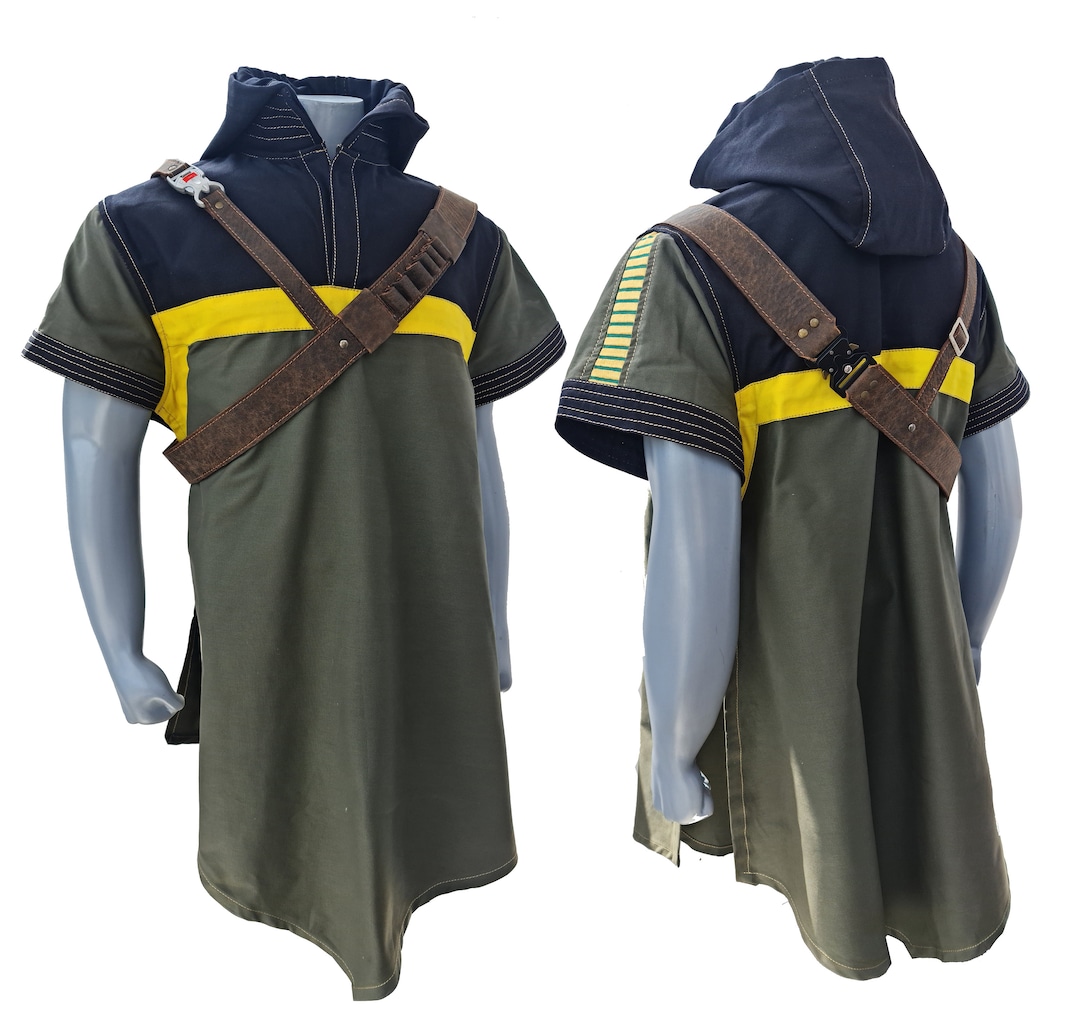 Inspired by Jedi, Fallen Order Cal Kestis Poncho With Leather Shoulder ...