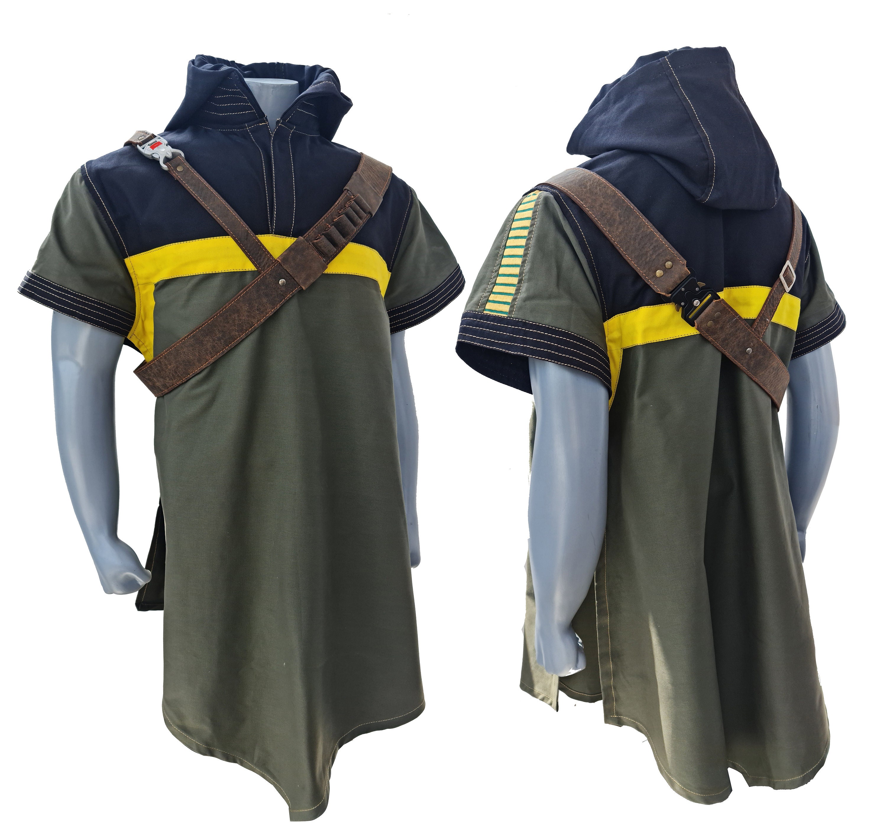 Inspired by Jedi, Fallen Order Cal Kestis Poncho With Leather Shoulder ...