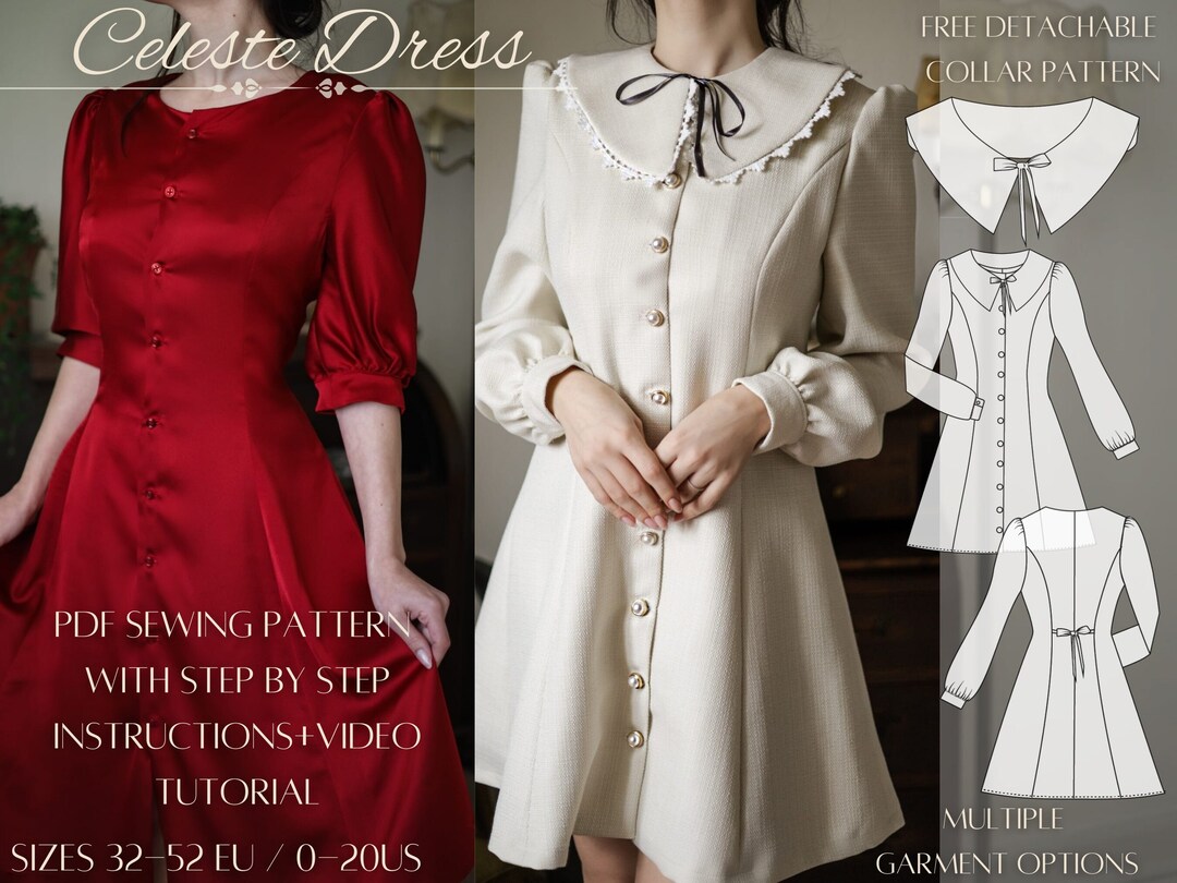 Princess Seam DRESS, BLOUSE, VEST - Pdf Sewing Pattern. Versatile ...