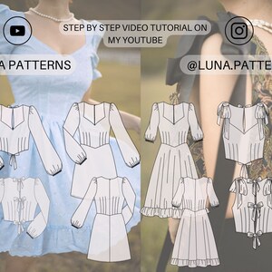 Dress/top-pdf Sewing PATTERN. Digital Pattern,corset Like, 32-52EU/0 ...