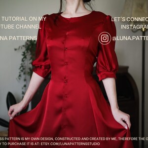 Princess Seam DRESS, BLOUSE, VEST - Pdf Sewing Pattern. Versatile ...