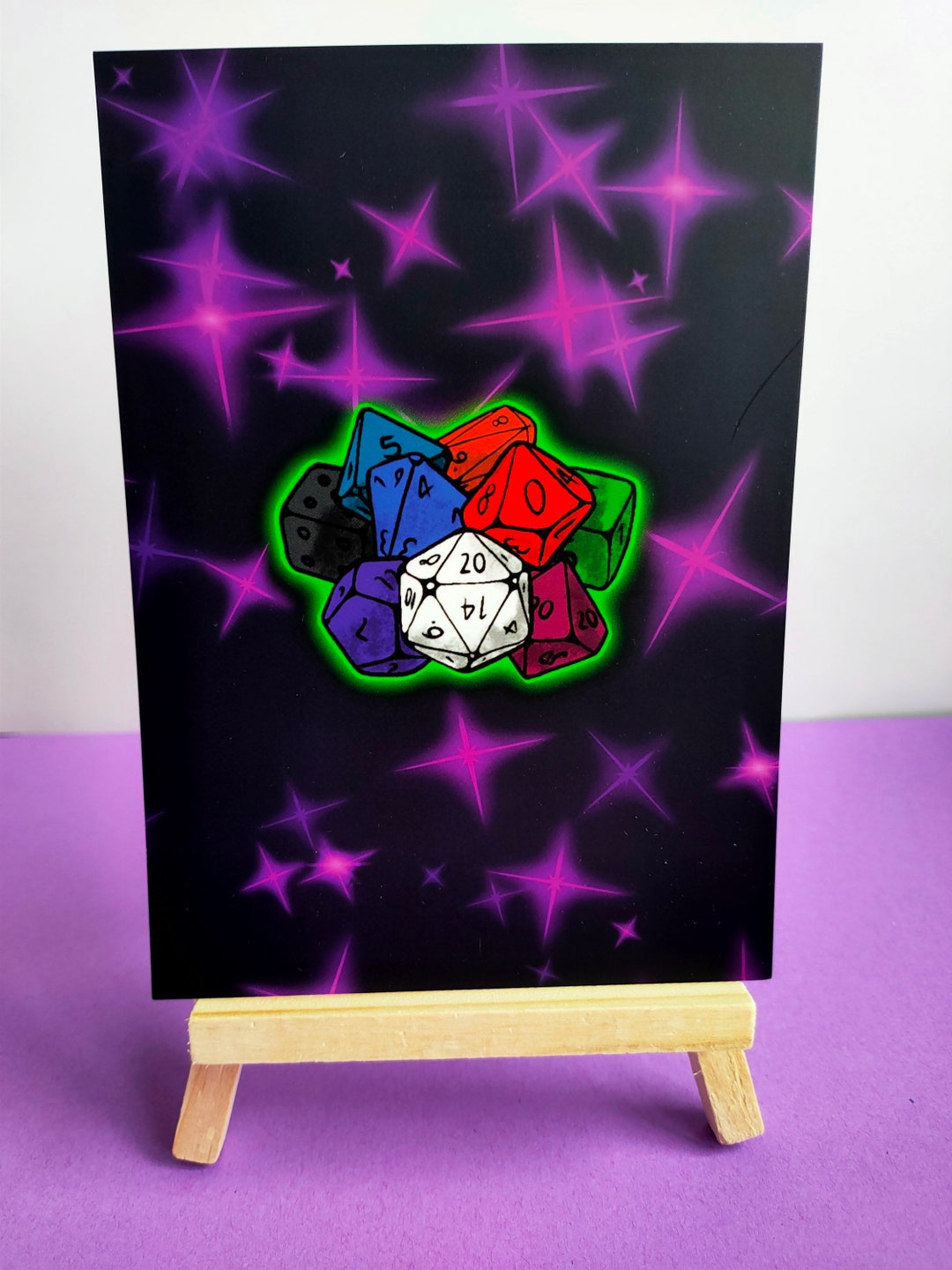 Dice Set Wall Art, DND RPG Gamer Dice, Table Top, Gaming Room Decor ...