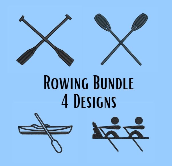 Machine Embroidery Design Rowing Kayak Canoe Bundle Multiple - Etsy