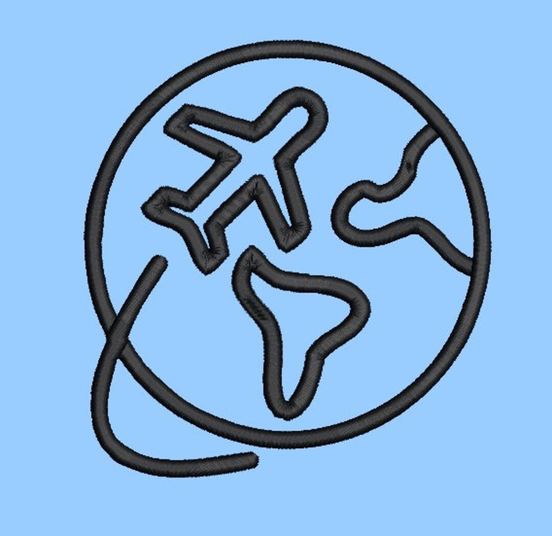 Machine Embroidery Design, Airplane World, Multiple Sizes, Pes, Xxx ...