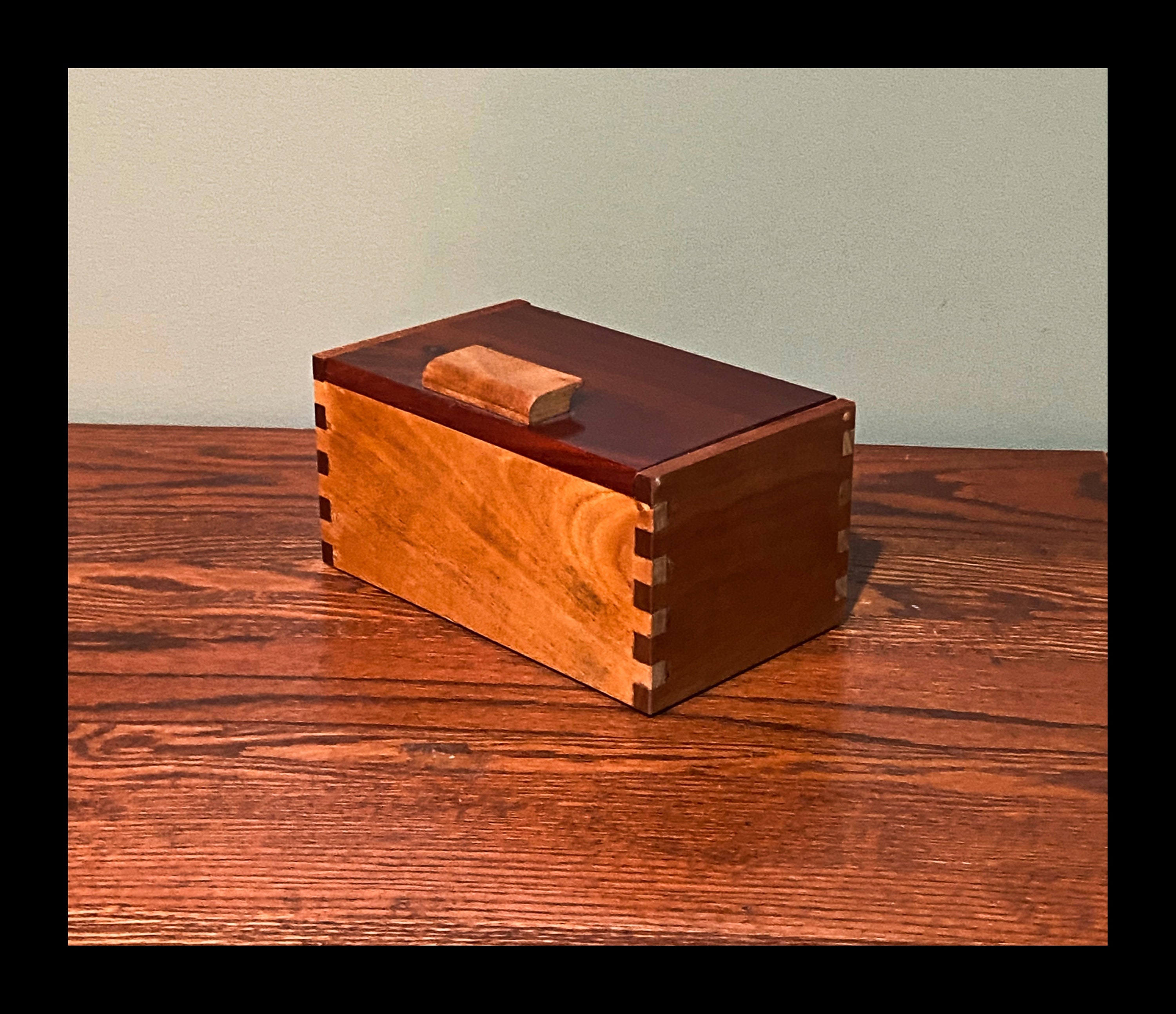 Unique Wooden Boxes Handcrafted From Mahogany/curly Maple, Mahogany ...