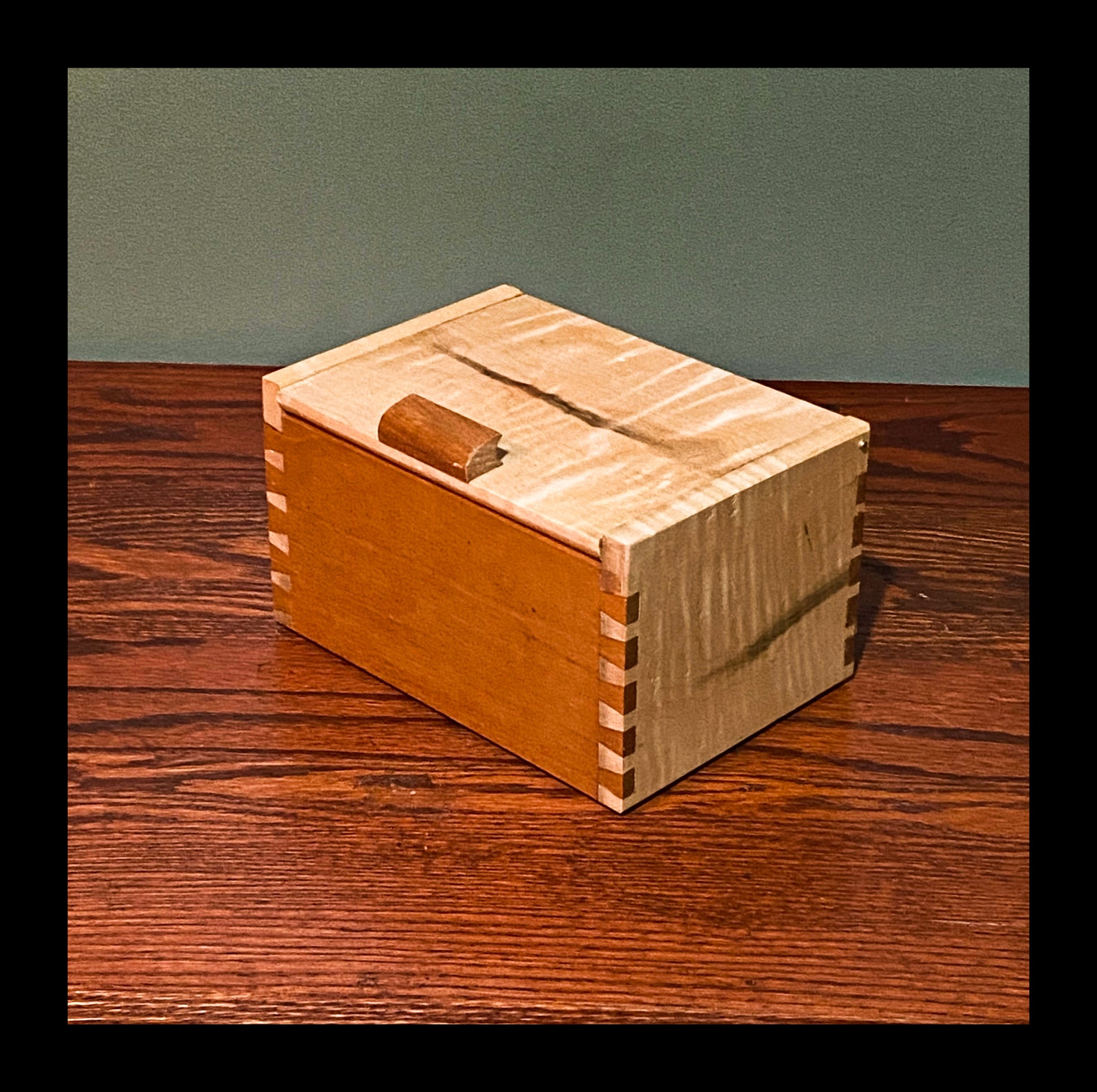 Unique Wooden Boxes Handcrafted From Mahogany/curly Maple, Mahogany ...