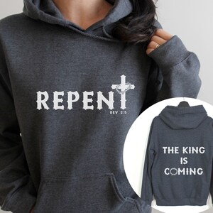 Revelation Repent Hoodie Sweat, Christian Hoodie , Hoodie Bible ...