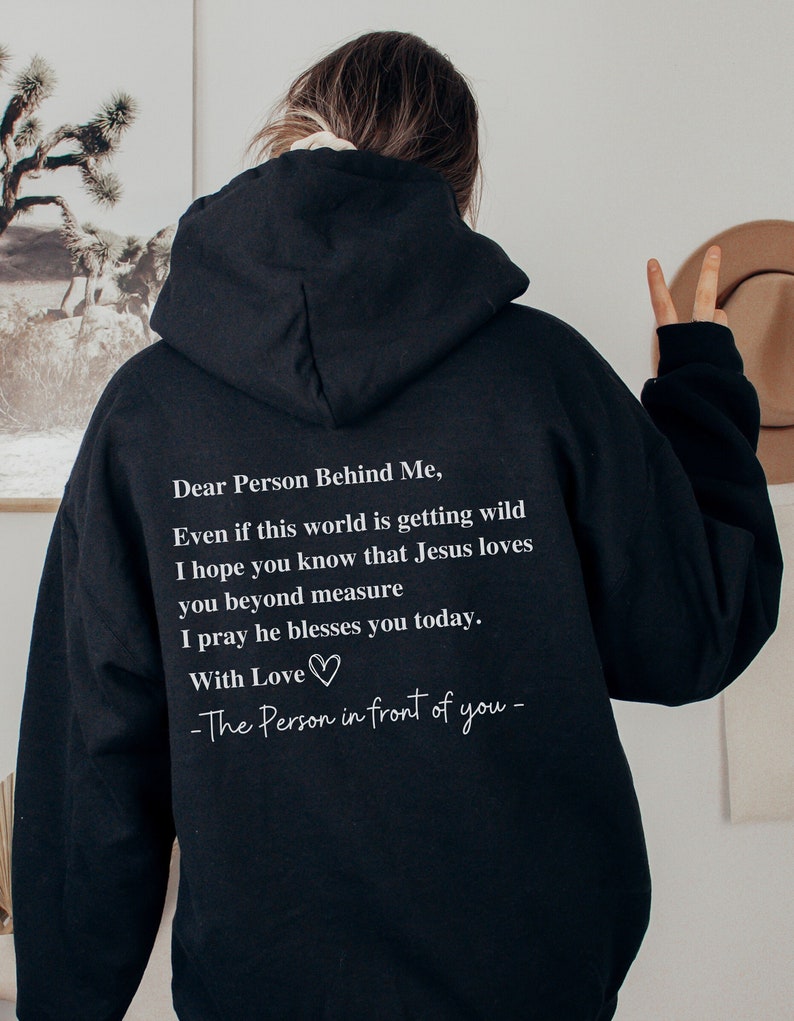 Dear Person Behind Me Hoodies, Aesthetic Oversized Sweatshirt ...