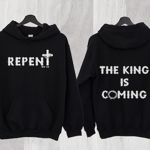 Revelation Repent Hoodie Sweat, Christian Hoodie , Hoodie Bible ...