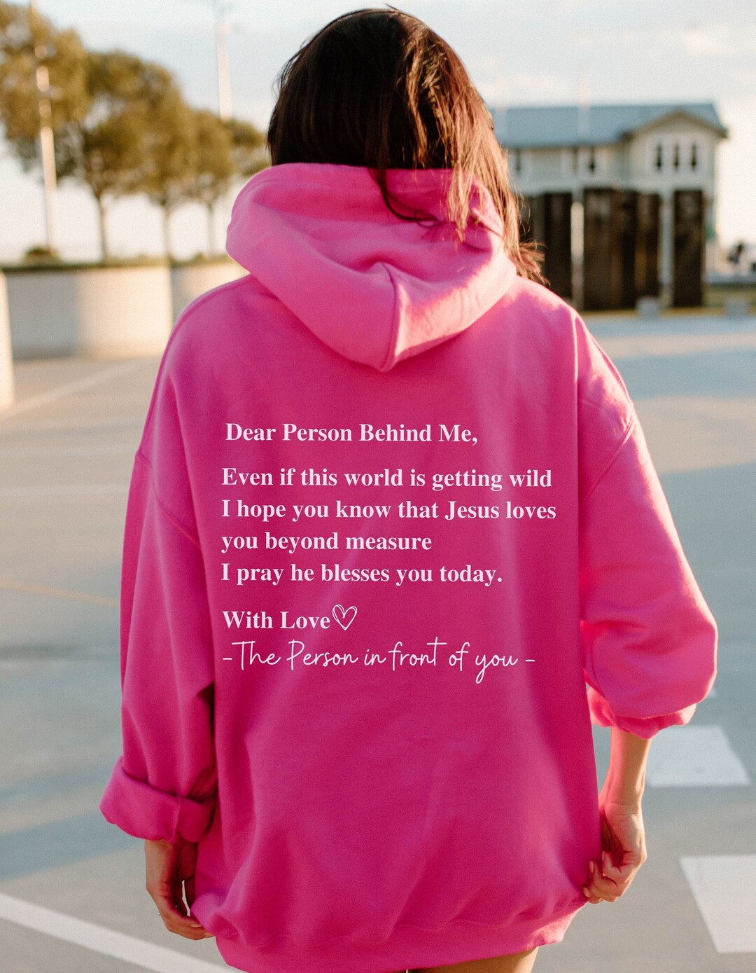 Dear Person Behind Me Hoodies, Aesthetic Oversized Sweatshirt ...