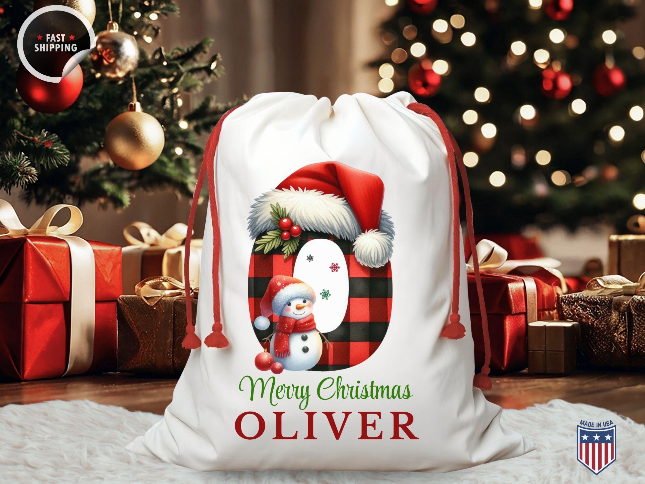 Personalized Christmas Santa Sacks , Family Large Gift Bag Custom Name ...