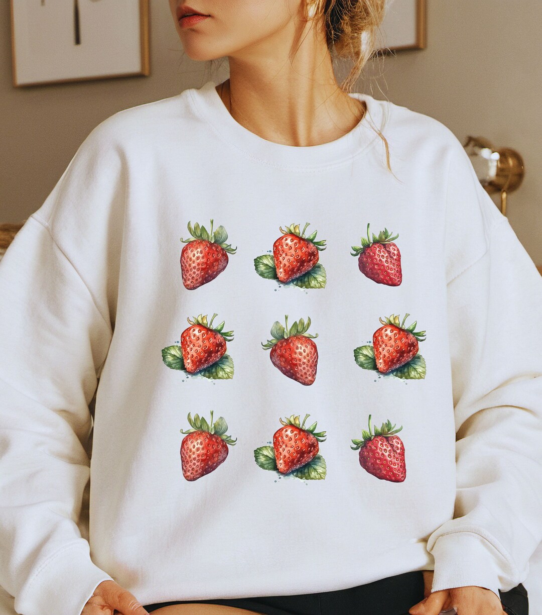 Strawberry Sweater , Strawberry Lover Sweatshirt , Vintage Strawberry Unisex T-shirt, Vintage ...