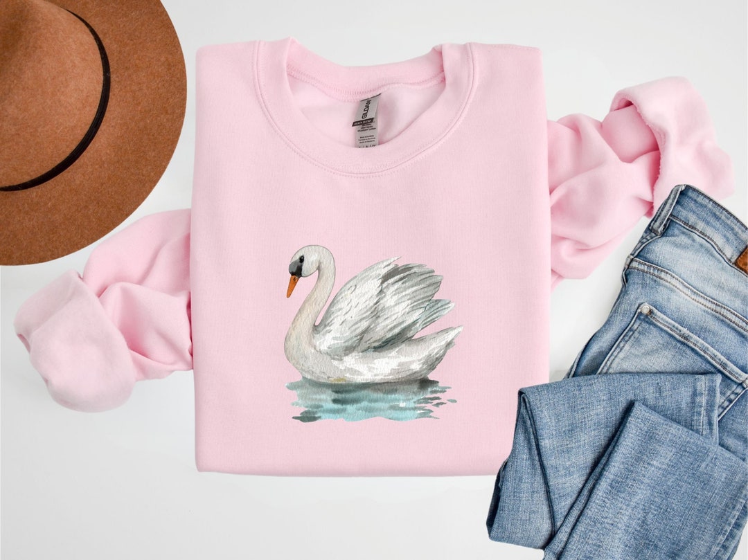 Preppy Trendy Crewneck Sweatshirt Swan Coquette Sweatshirt Aesthetic ...