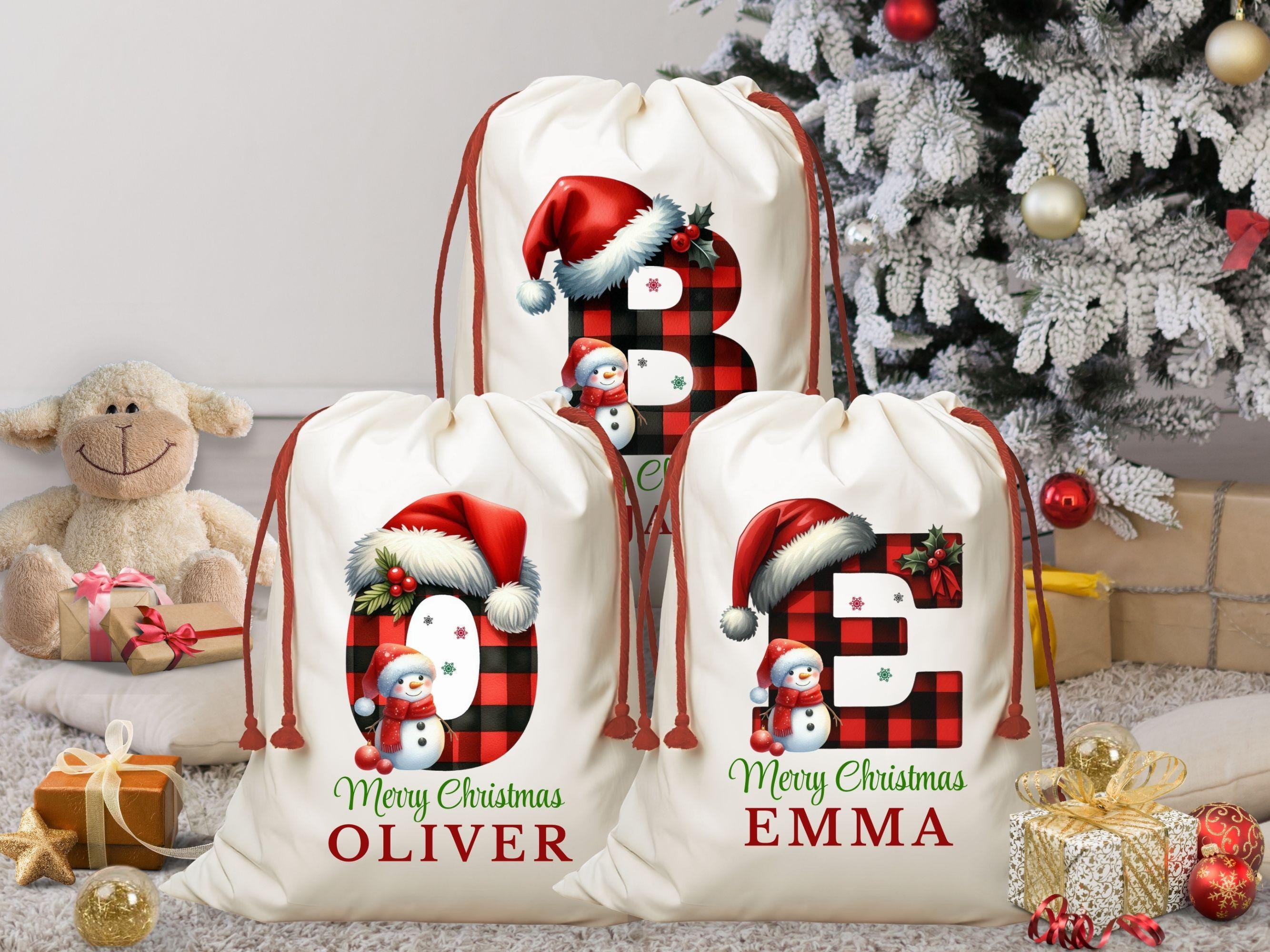 Personalized Christmas Santa Sacks , Family Large Gift Bag Custom Name ...