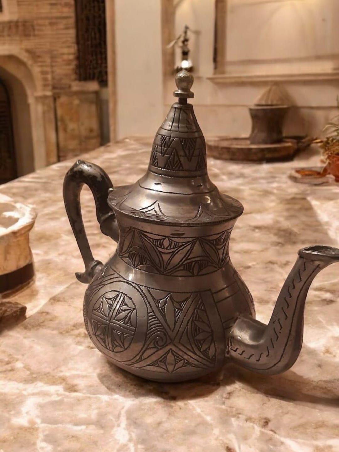Antique Hand-sculpted Berber Teapot From Southern Morocco - Exquisite ...