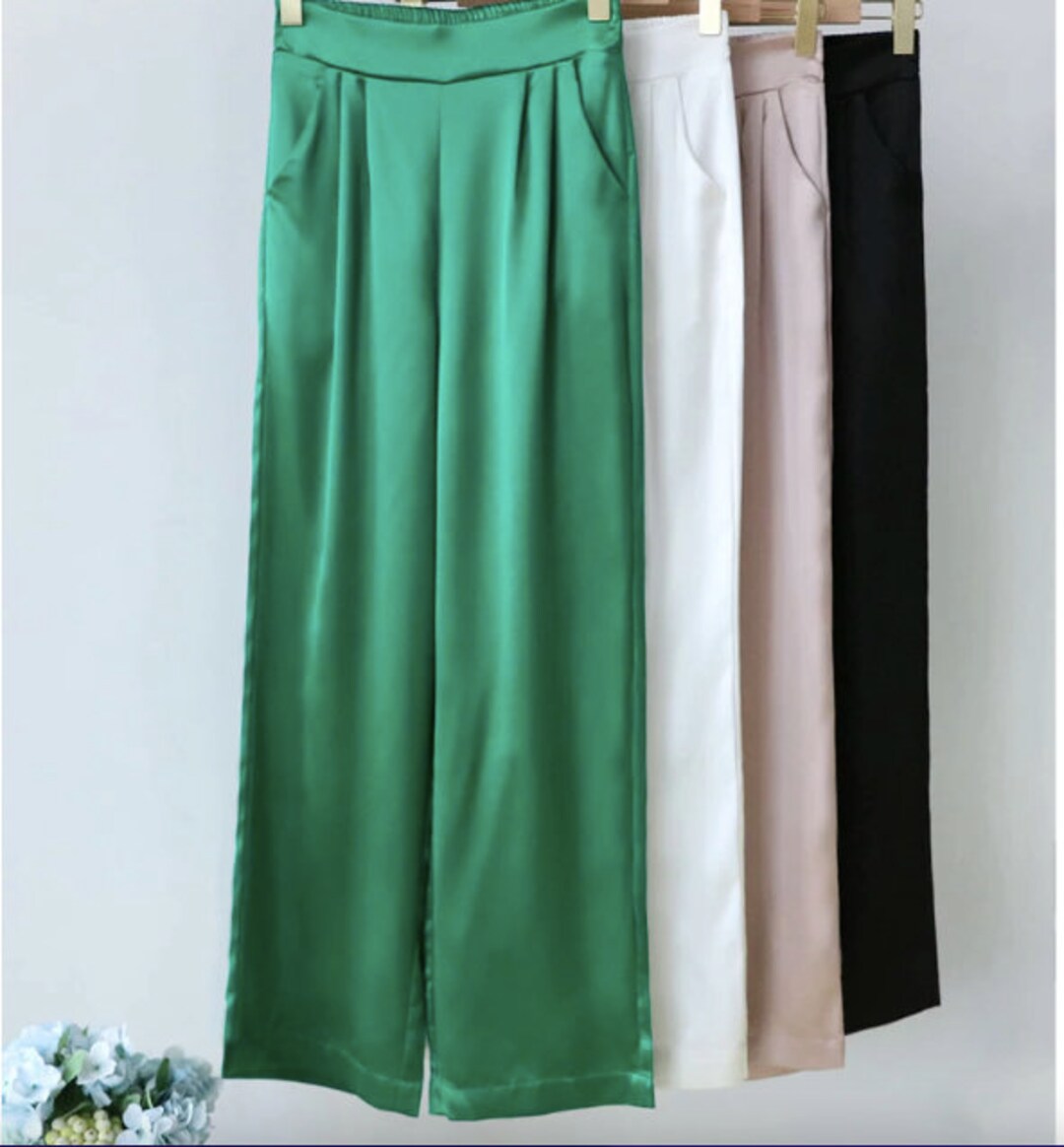 Summer Wide Leg Trousers For Women High Waist Wide Leg Pants Etsy
