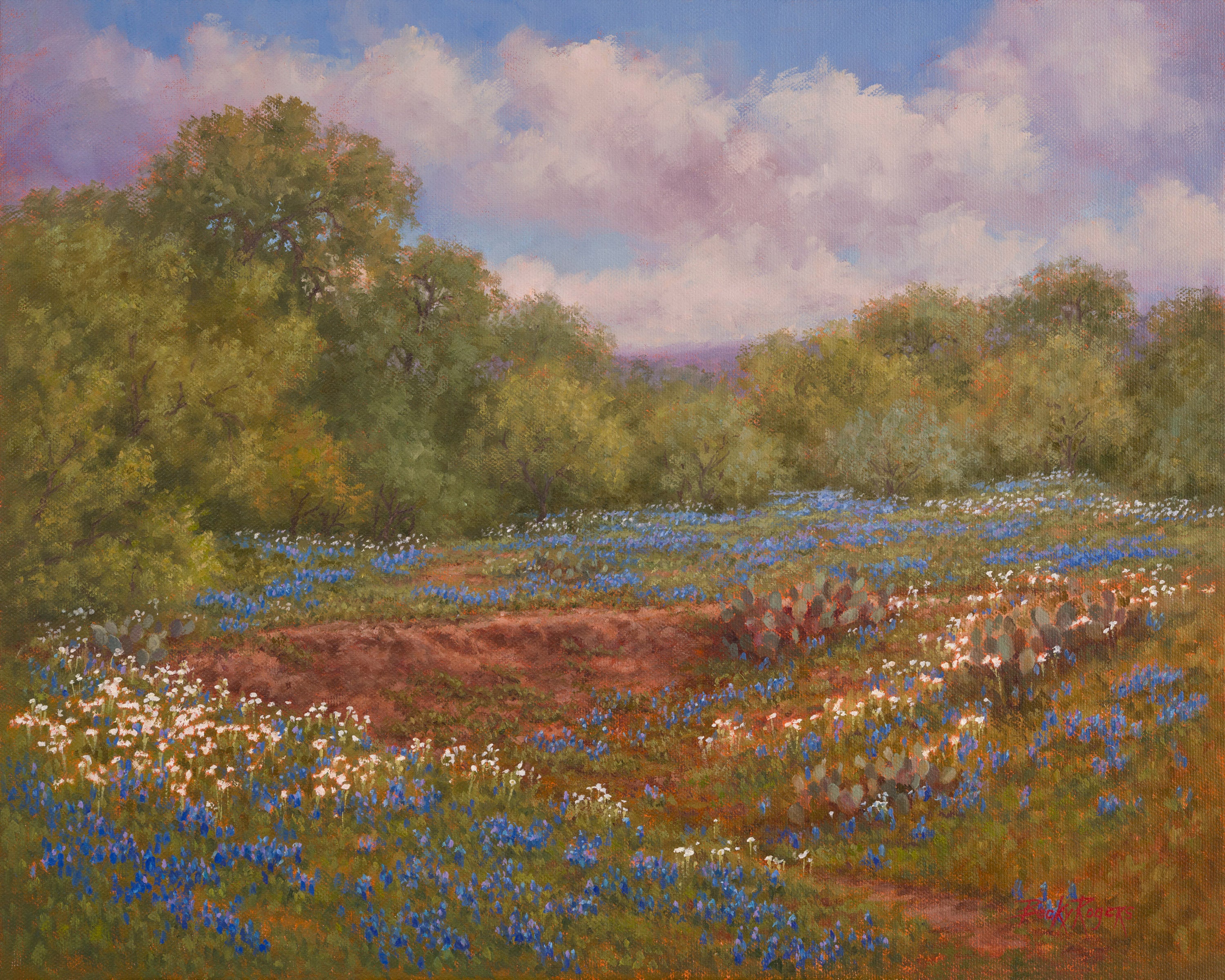 Texas Hill Country Bluebonnet Landscape, Hues of Texas, 8"x10" Fine Art ...