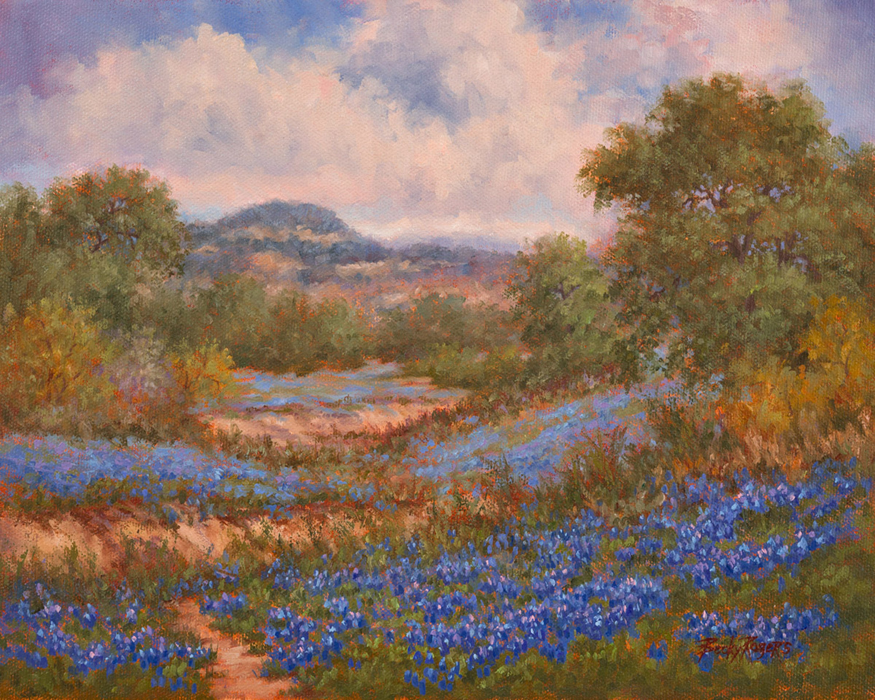Texas Hill Country Bluebonnet Landscape, "native Texas, Ii", by Becky ...