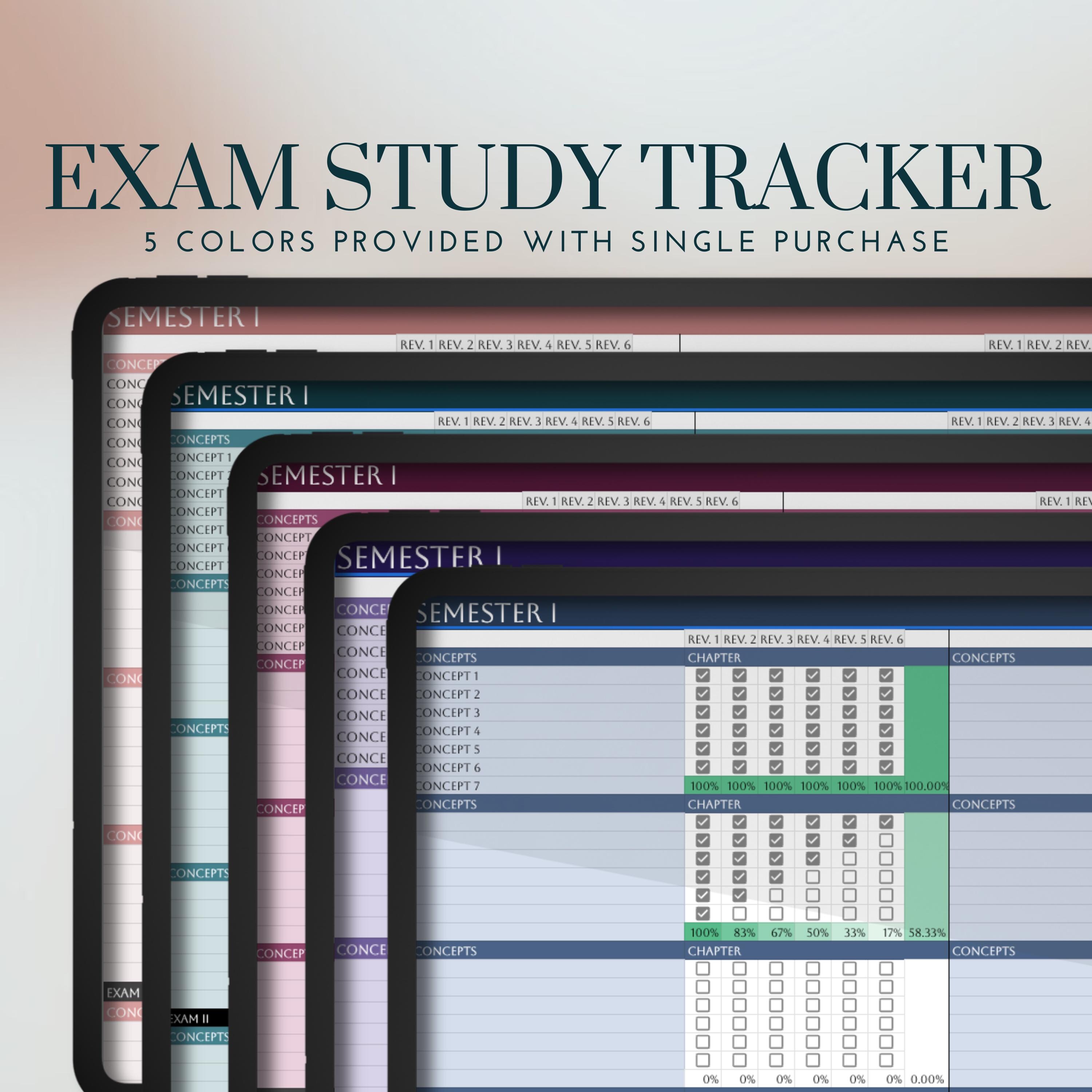 Study Review Tracker Exam Planner, Spaced Repetition Tool, Academic ...