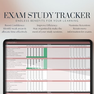 Study Review Tracker Exam Planner, Spaced Repetition Tool, Academic ...