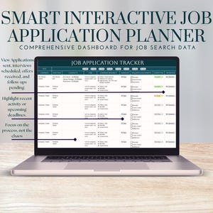 Digital Job Application Planner Career Tracker, Editable Application ...