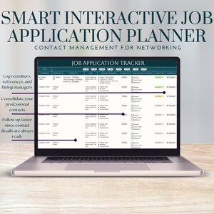 Digital Job Application Planner Career Tracker, Editable Application ...