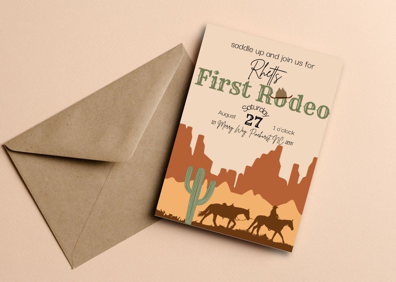 First Rodeo Invitation - Etsy