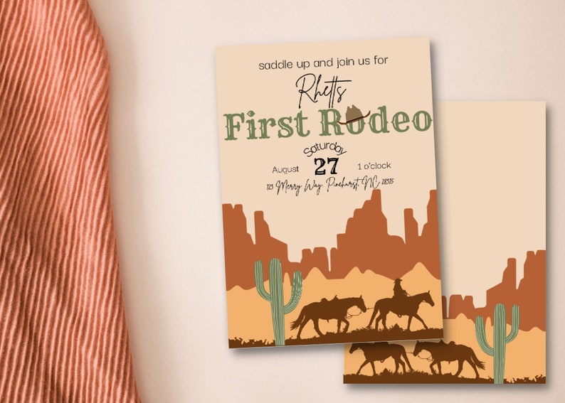 First Rodeo Invitation - Etsy