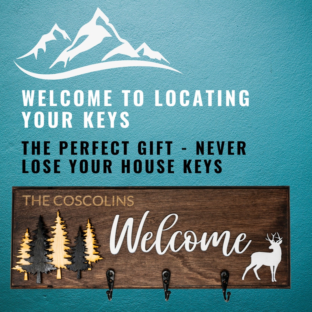 Personalized Key Holder, Custom Key Hanger, Mountain Key Holder, Mom ...