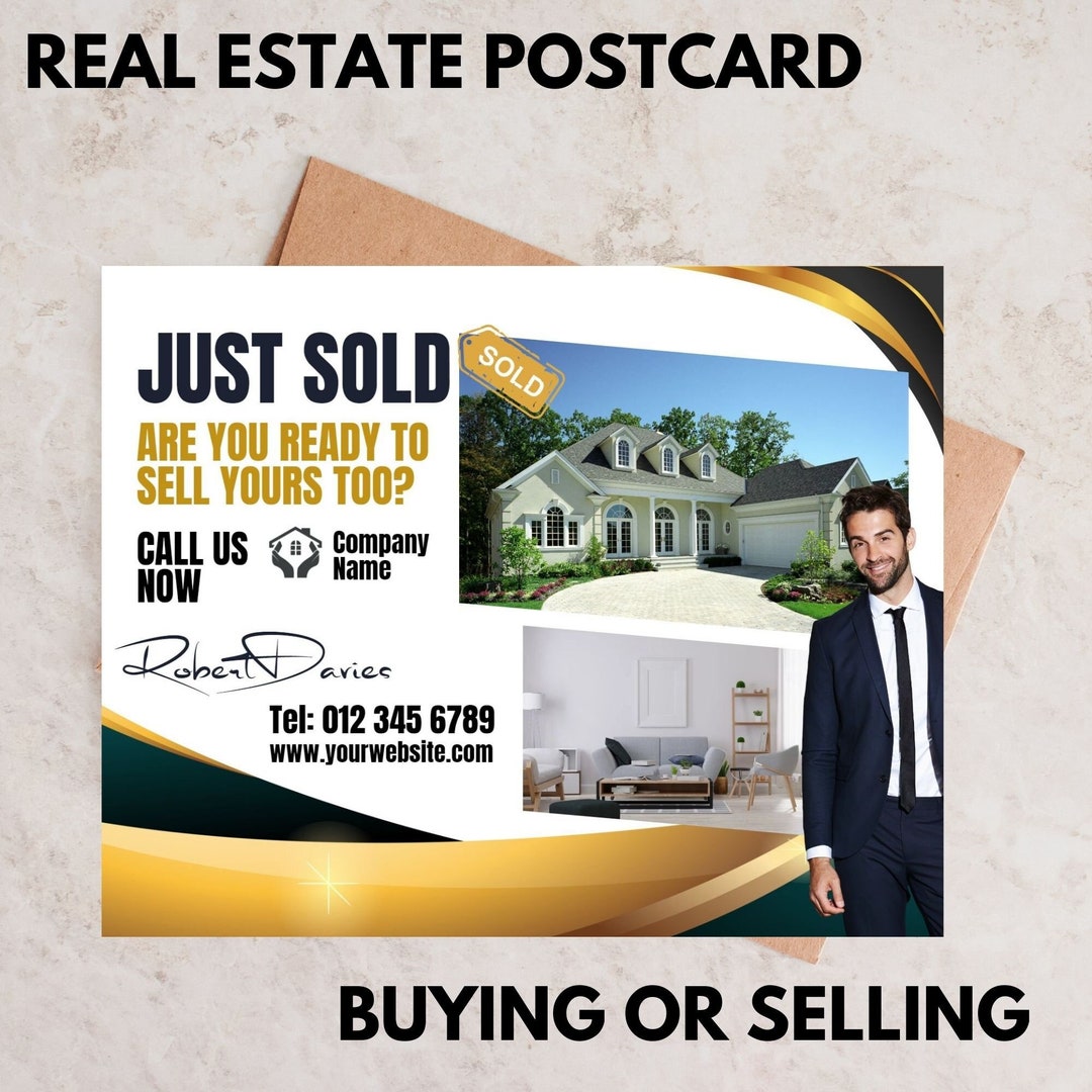 Just Sold Postcard, Real Estate Postcard, Realtor Postcard, Real Estate ...