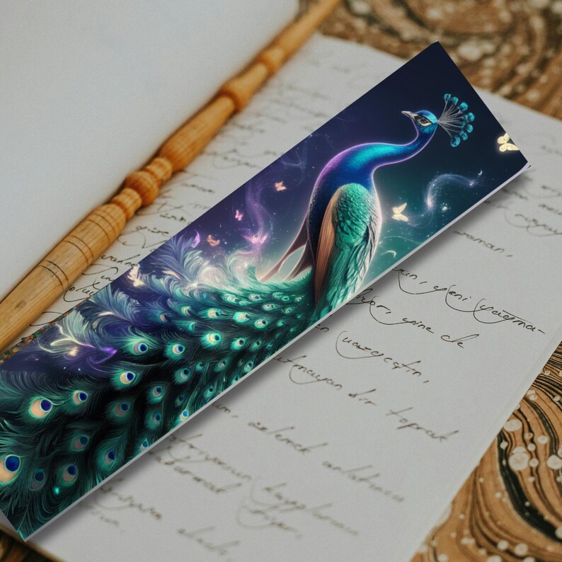 Peacock - Printable Book Mark | 300 DPI PDF Digital Download Book Marks ...