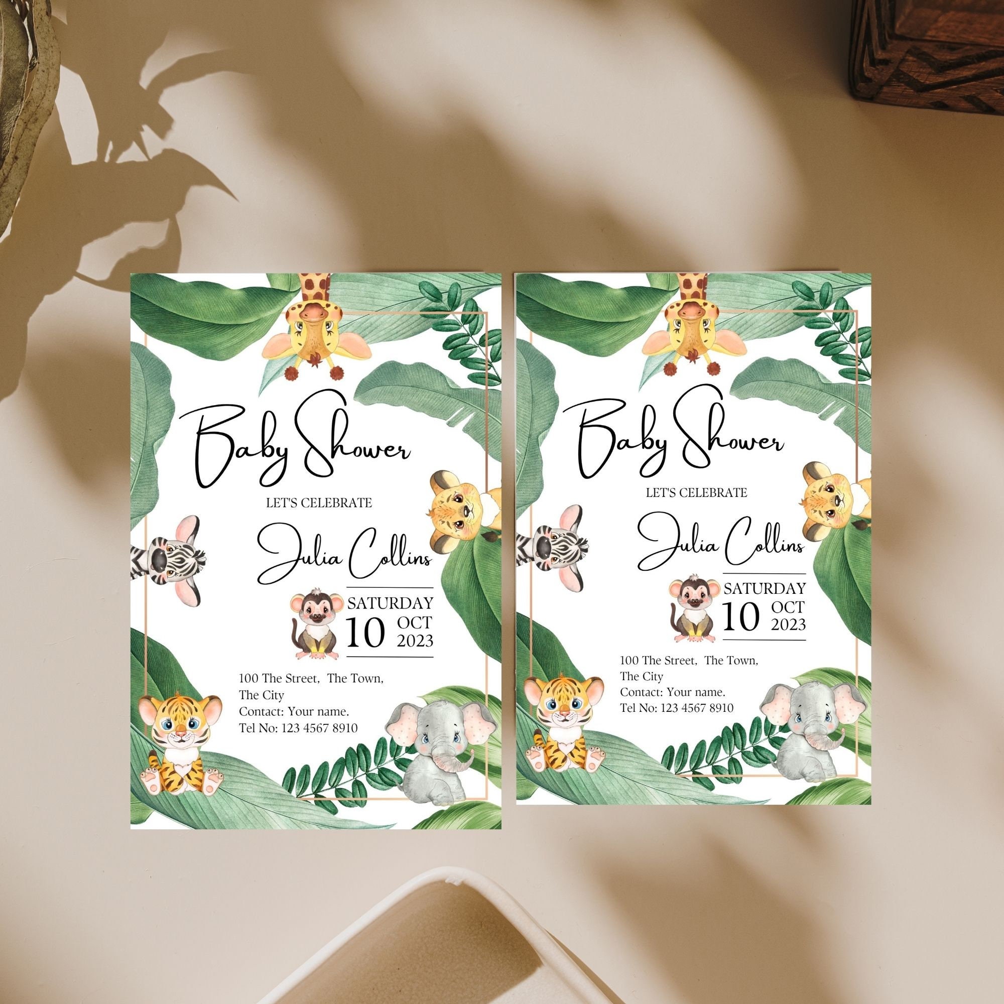 Safari Baby Shower Invitation, Baby Shower Invitations Personalize ...