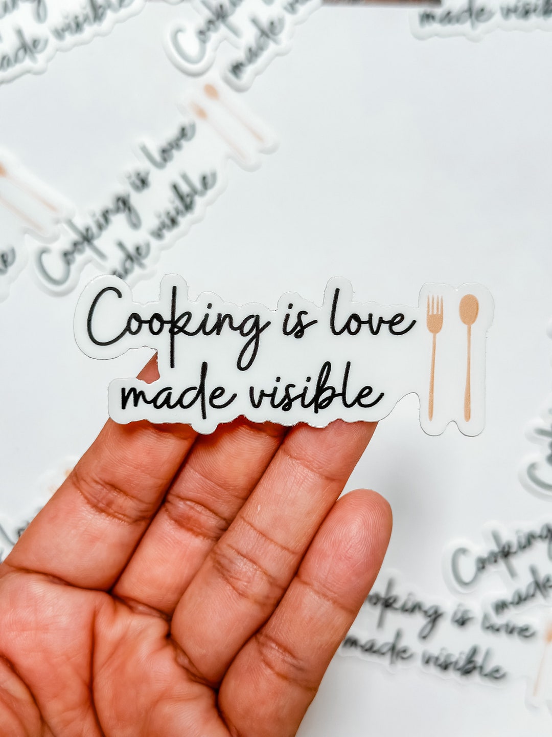 Cooking is Love Made Visible Sticker, I Love Cooking, Sticker for Chef ...