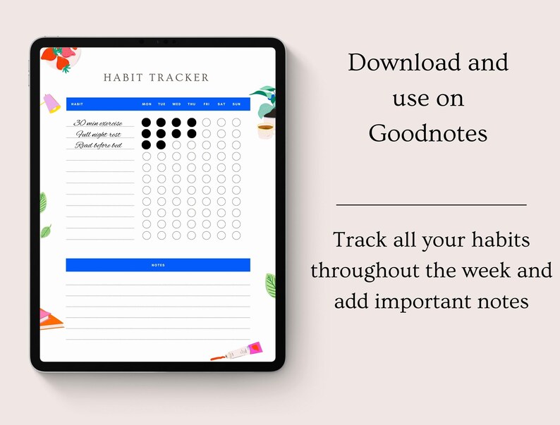 Printable Daily Habit Tracker Good Habit Tracker Sheet - Etsy