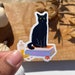 Black Cat Magic Sticker, Superstitious Cat, Spooky Cat Vibes Sticker ...
