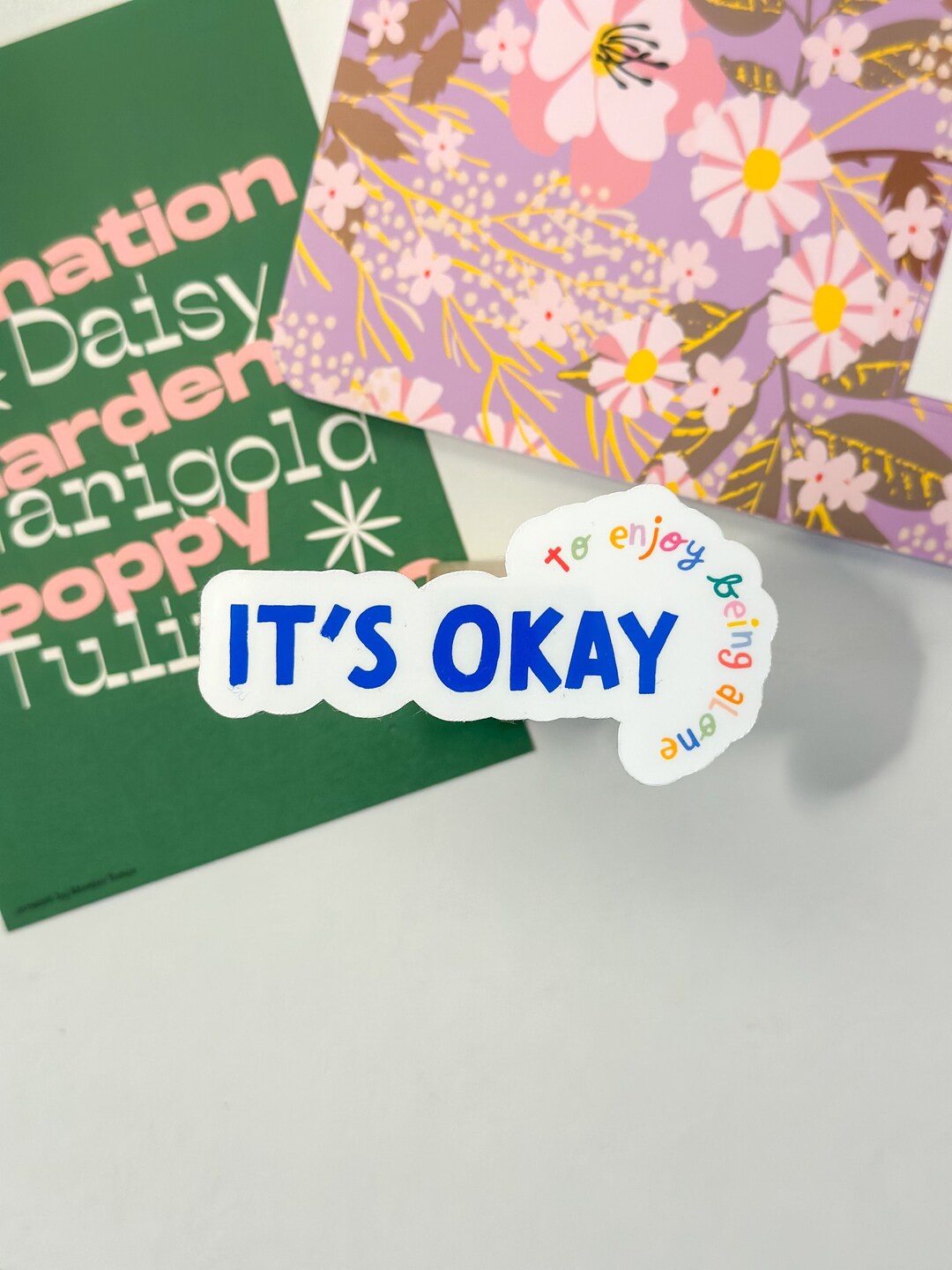 It's Okay to Enjoy Being Alone Sticker, Mental Health Sticker, Mental ...
