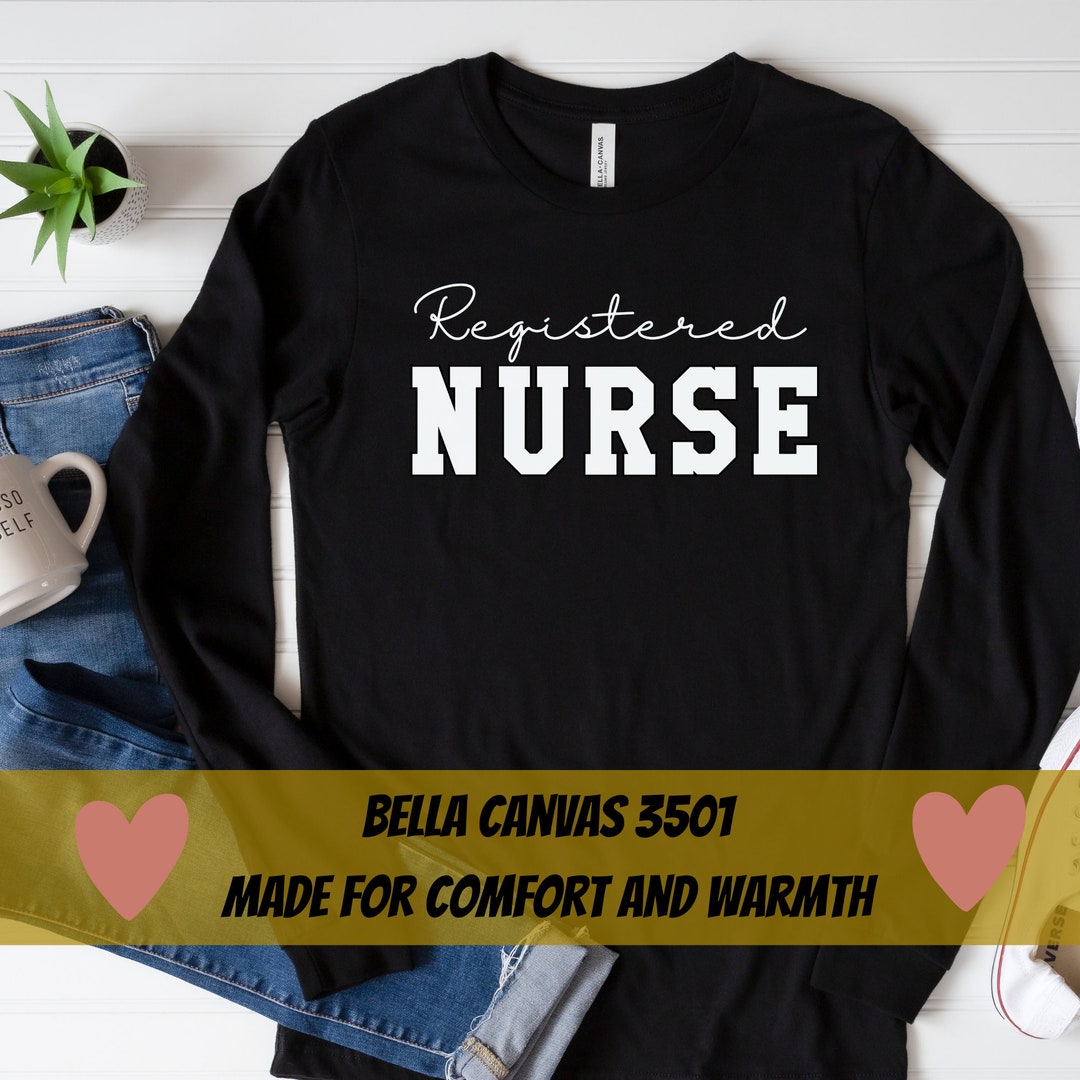 Minimalist Nurse Warm-up Undershirt Long Sleeve Nurse Shirt Simple ...