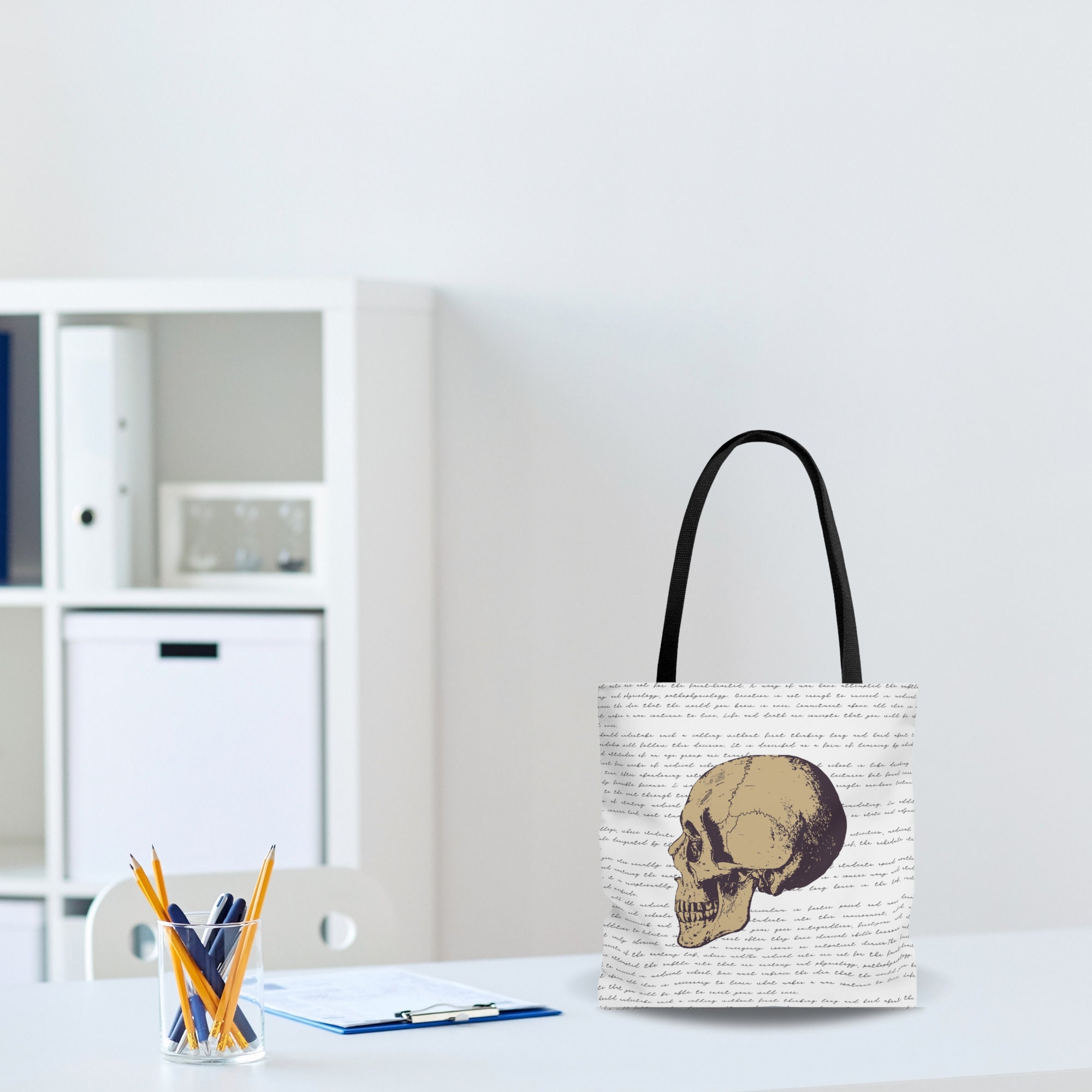 Large Skull Over-the-shoulder Bag - Medical Worker Anatomy Tote - PA ...