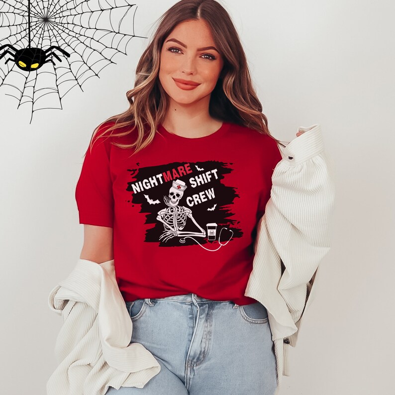 Nightmare Shift Crew Halloween Nurse Shirt Scary Nurse - Etsy