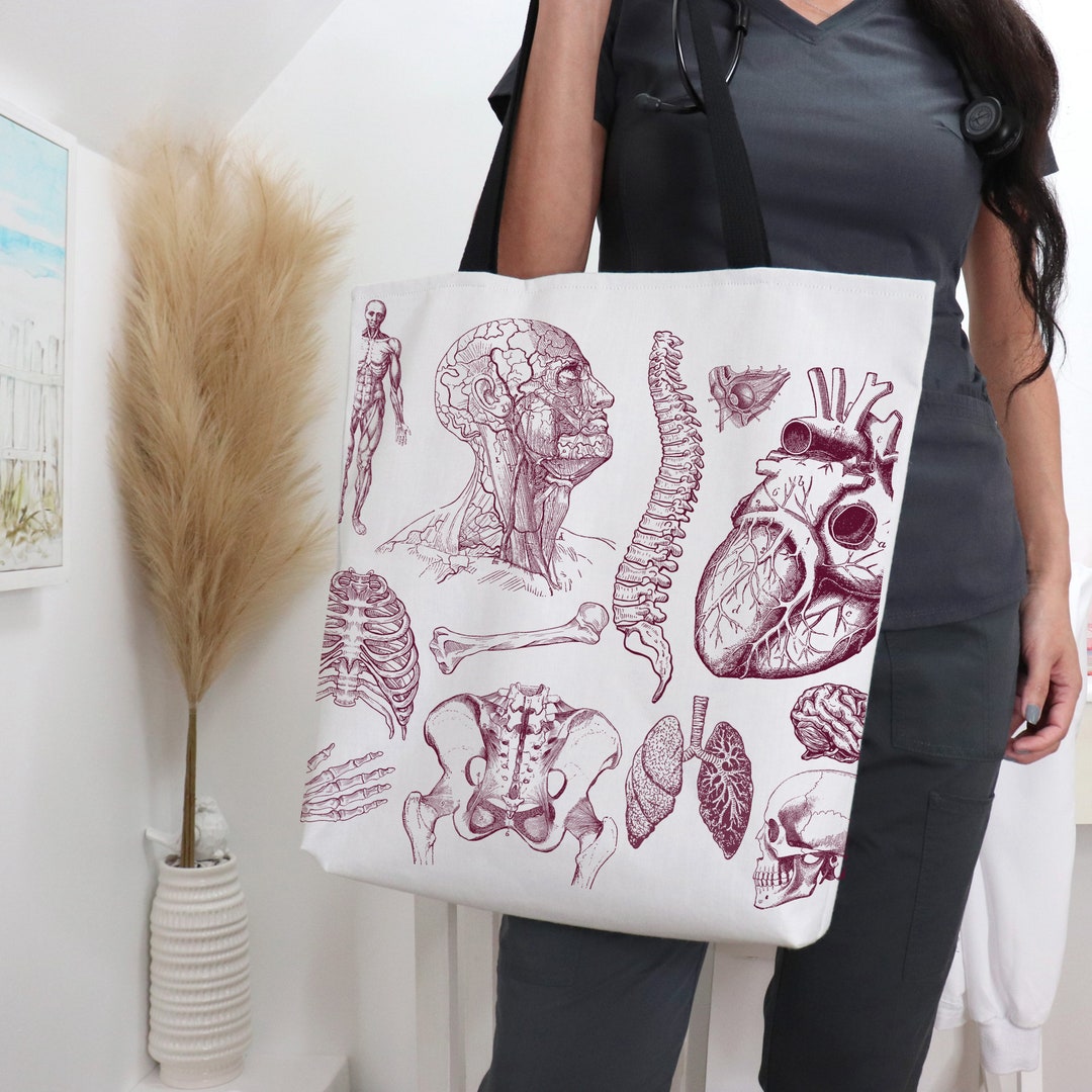 Human Anatomy Tote, Medical Student Bag, Nursing Bag, Nursing Student ...