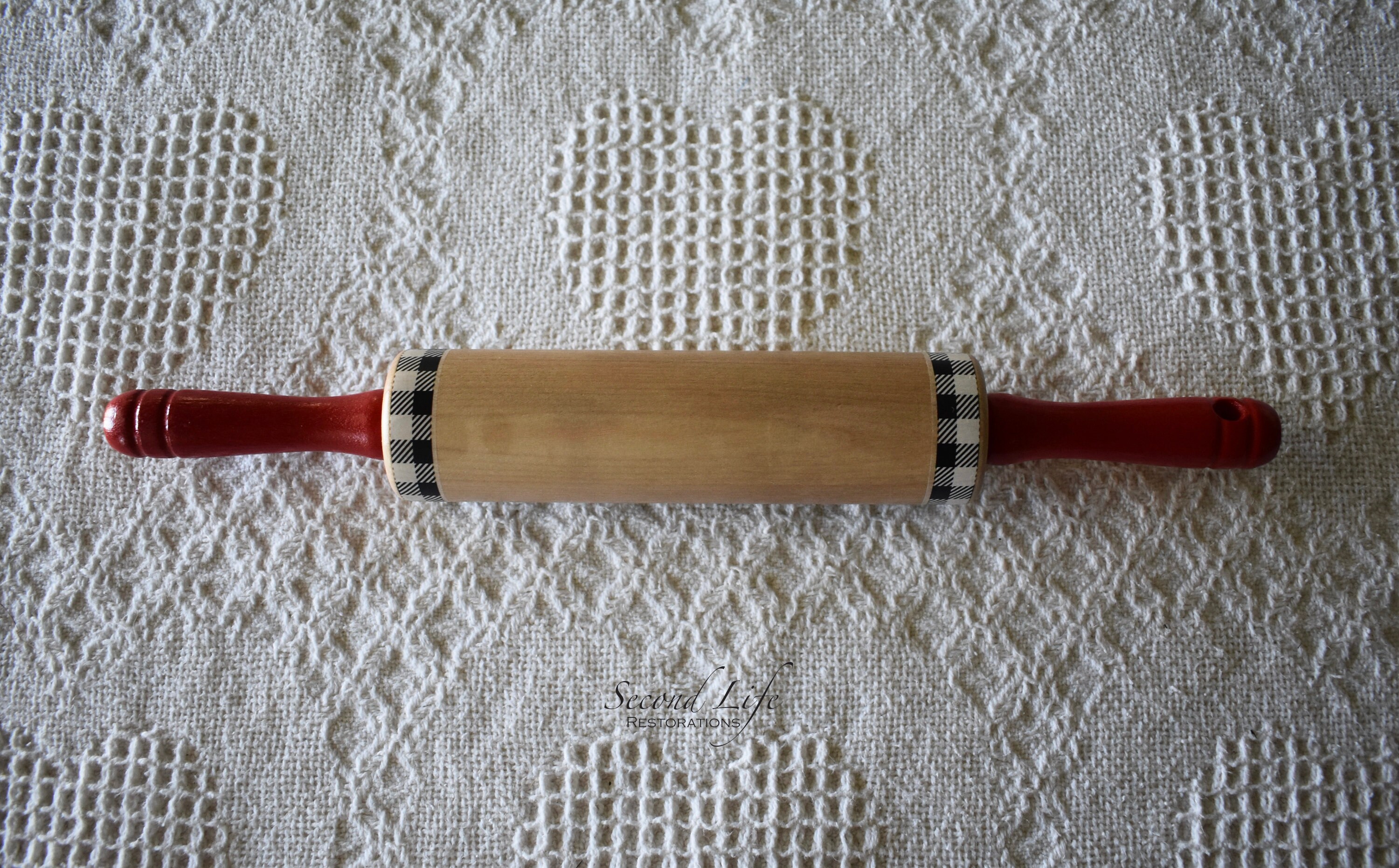 Tiny Upcycled Red Handled Rolling Pin Farmhouse Child-sized - Etsy
