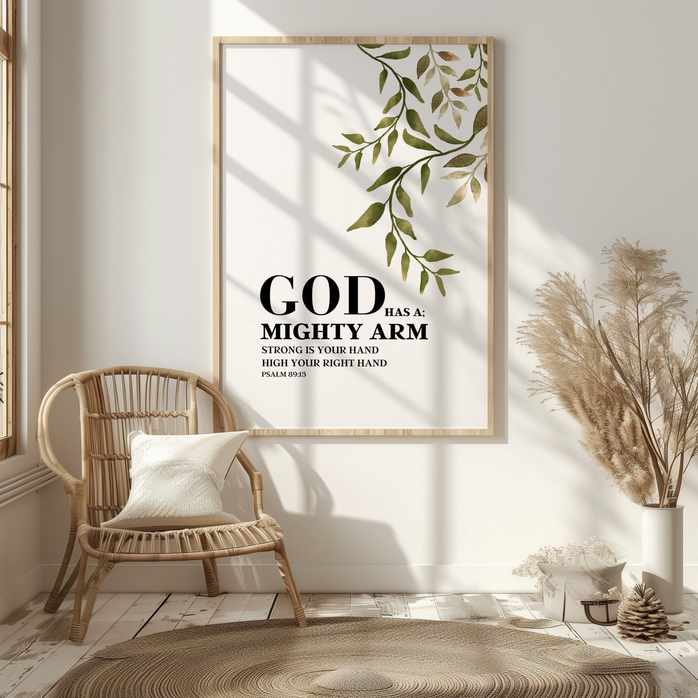 Psalm 89:13. You Have a Mighty Arm. Bible Verse Wall Art. Christian ...