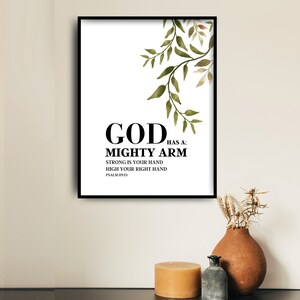 Psalm 89:13. You Have a Mighty Arm. Bible Verse Wall Art. Christian ...