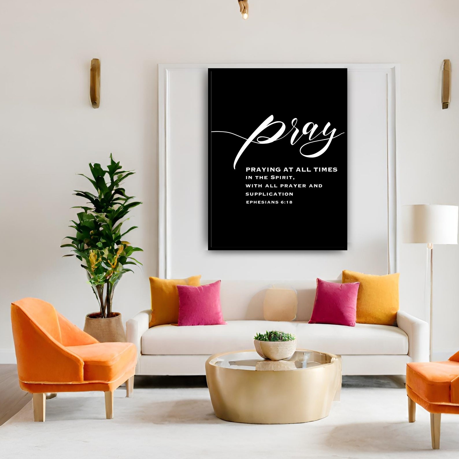 Ephesians 6:18. Pray, Faith, Bible Verse Wall Art. Christian Wall Art ...