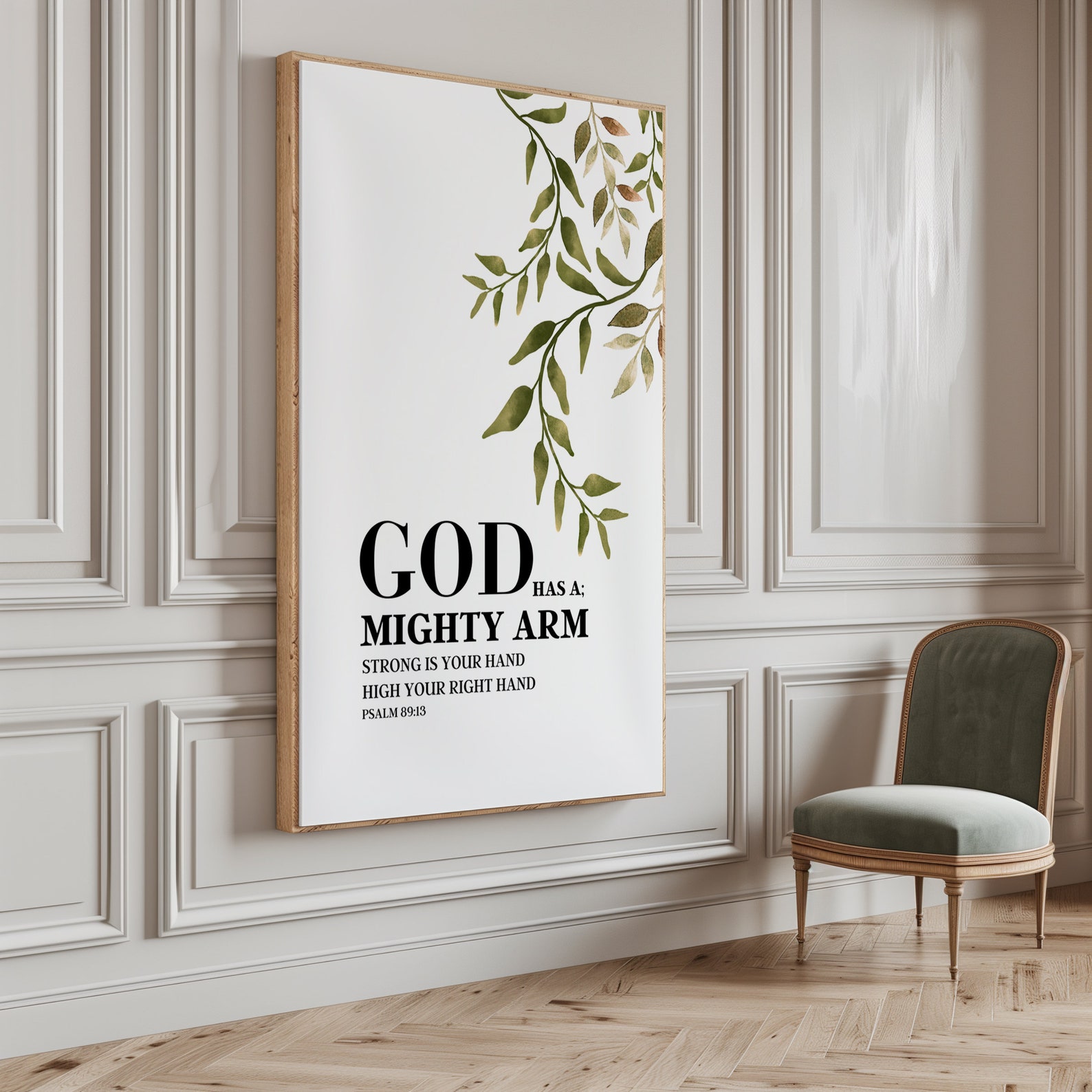 Psalm 89:13. You Have a Mighty Arm. Bible Verse Wall Art. Christian ...