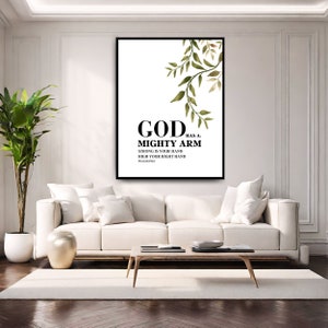 Psalm 89:13. You Have a Mighty Arm. Bible Verse Wall Art. Christian ...