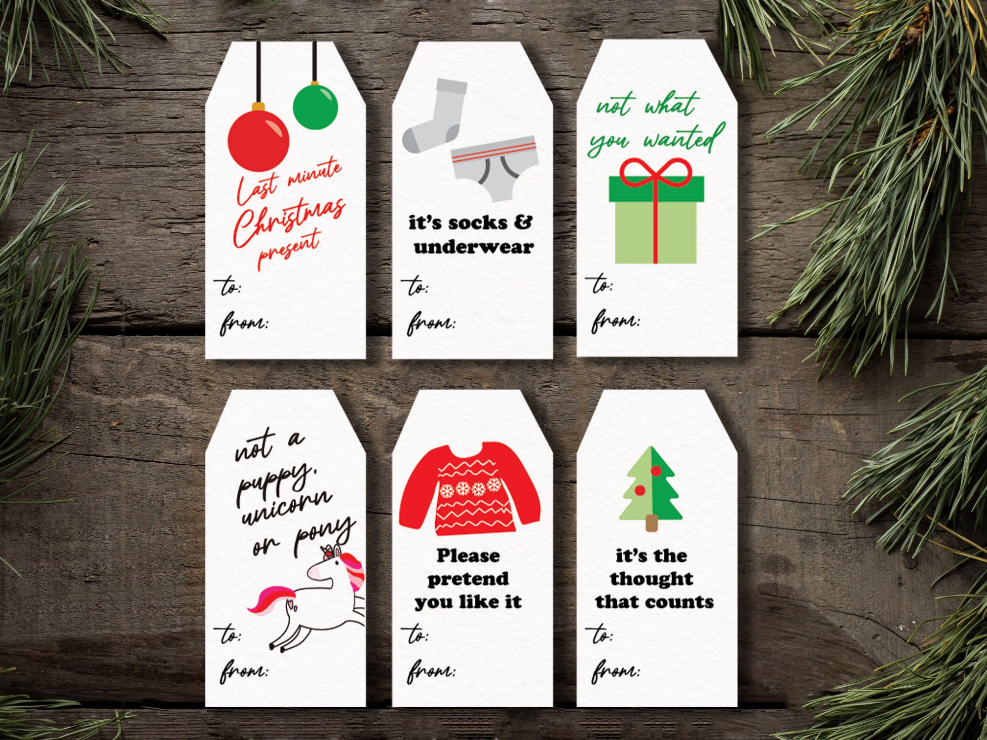 Funny Humor, Rude Christmas Gift Tags PRINTABLE Downloadable Svg, Png ...
