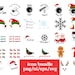 Christmas Clip Art Set | Elf Png, Snowman Clipart, Santa Face Svg ...